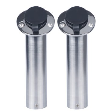 Attwood Flush Mount Close-End Rod Holder, Stainless Steel, 0-Degree ...