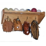 Wooden Mallet 5 Hook Wall Mounted Coat Rack Shelf in Light Oak ...