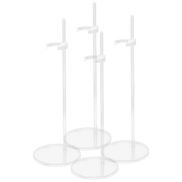 CHZIMADE 10 Pieces Plastic Clear Doll Stand Display Holder for Dolls ...