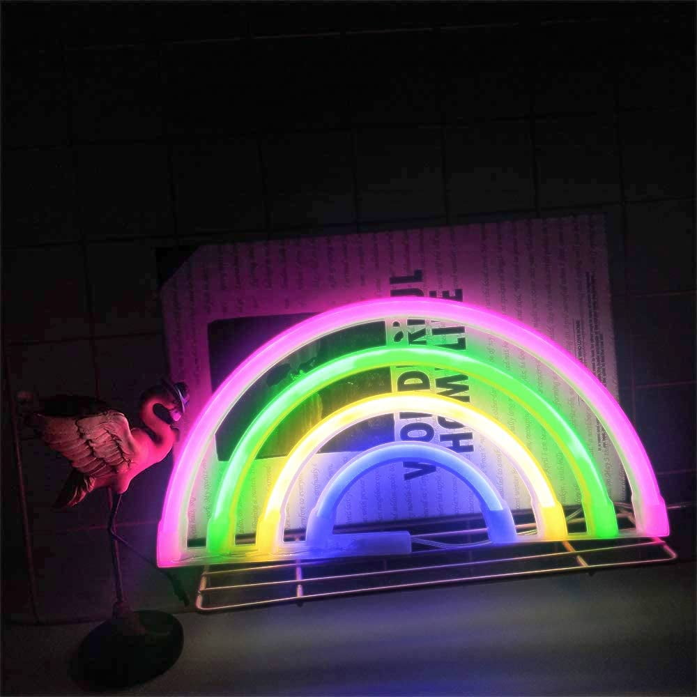 2 Packs Neon Sign LED Lightning, Holiday Birthday Lights LED Neon ...