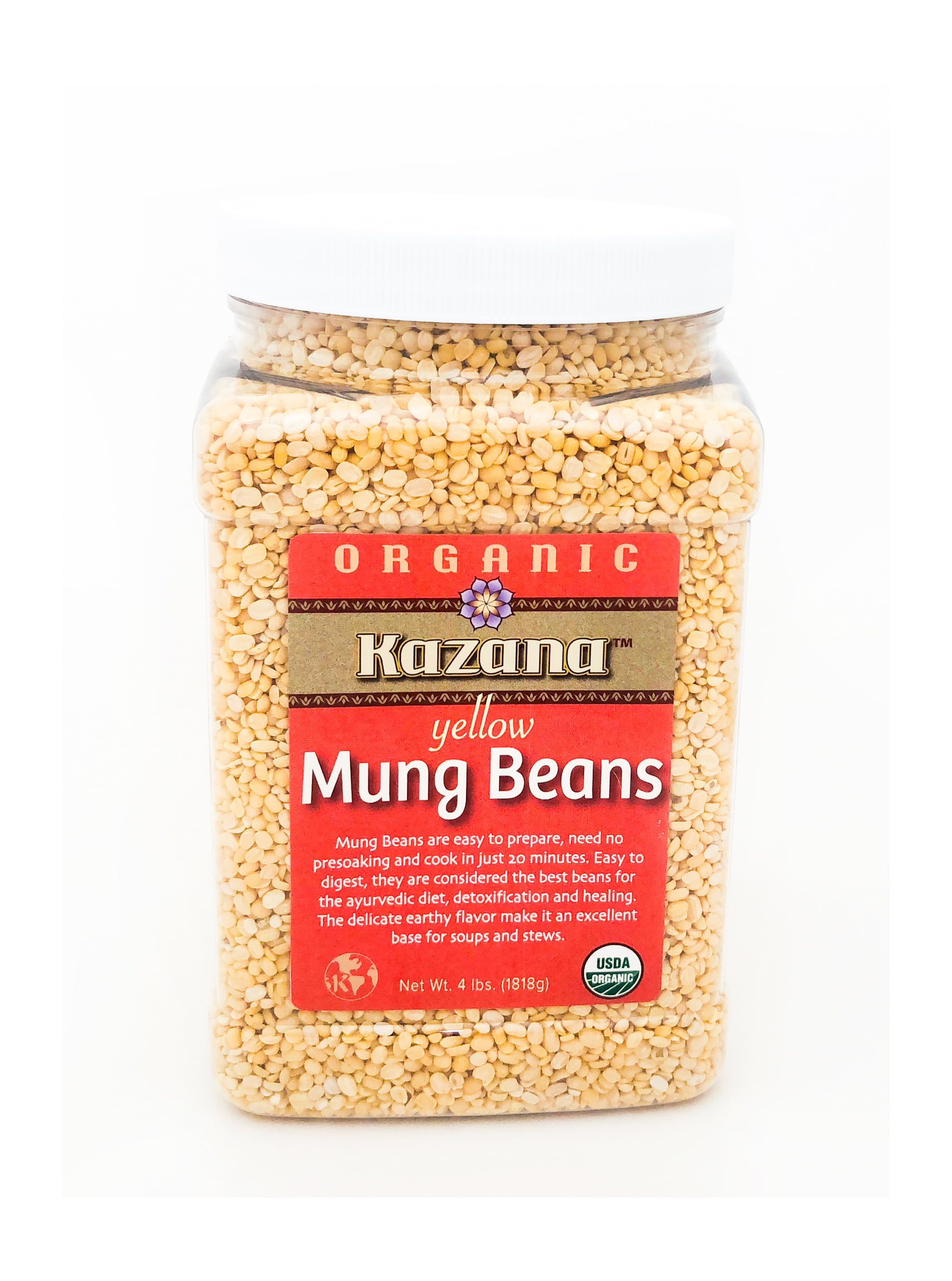 Organic Yellow Mung Beans, Bulk 4lb (1818g) - Walmart.com