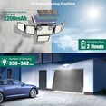 Solar Lights Outdoor, 6000LM 310 LEDs Dual Motion Sensor Solar Flood ...