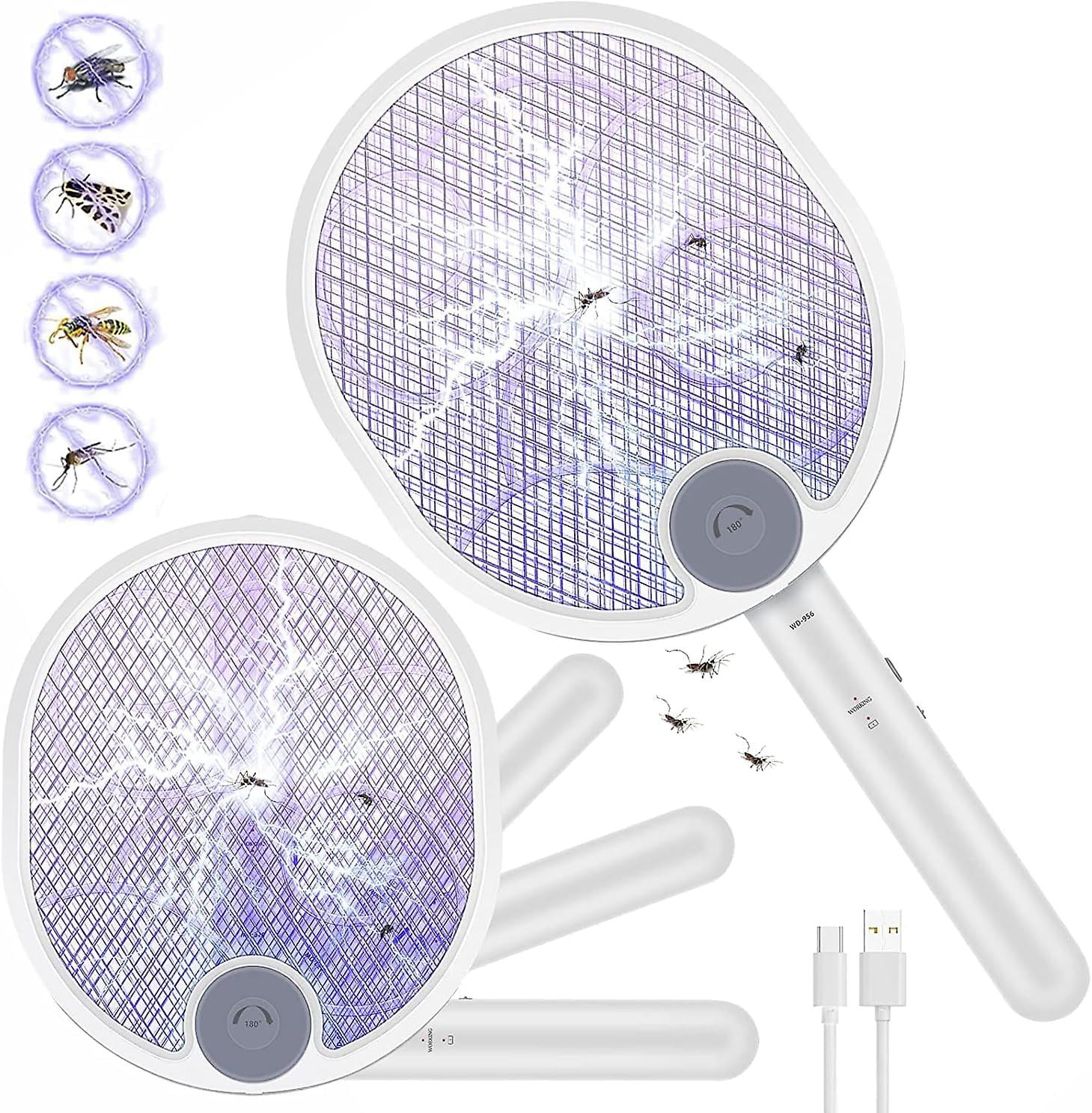 Matamoscas eléctrico Matamoscas eléctrico de 3000 V Matamoscas ...