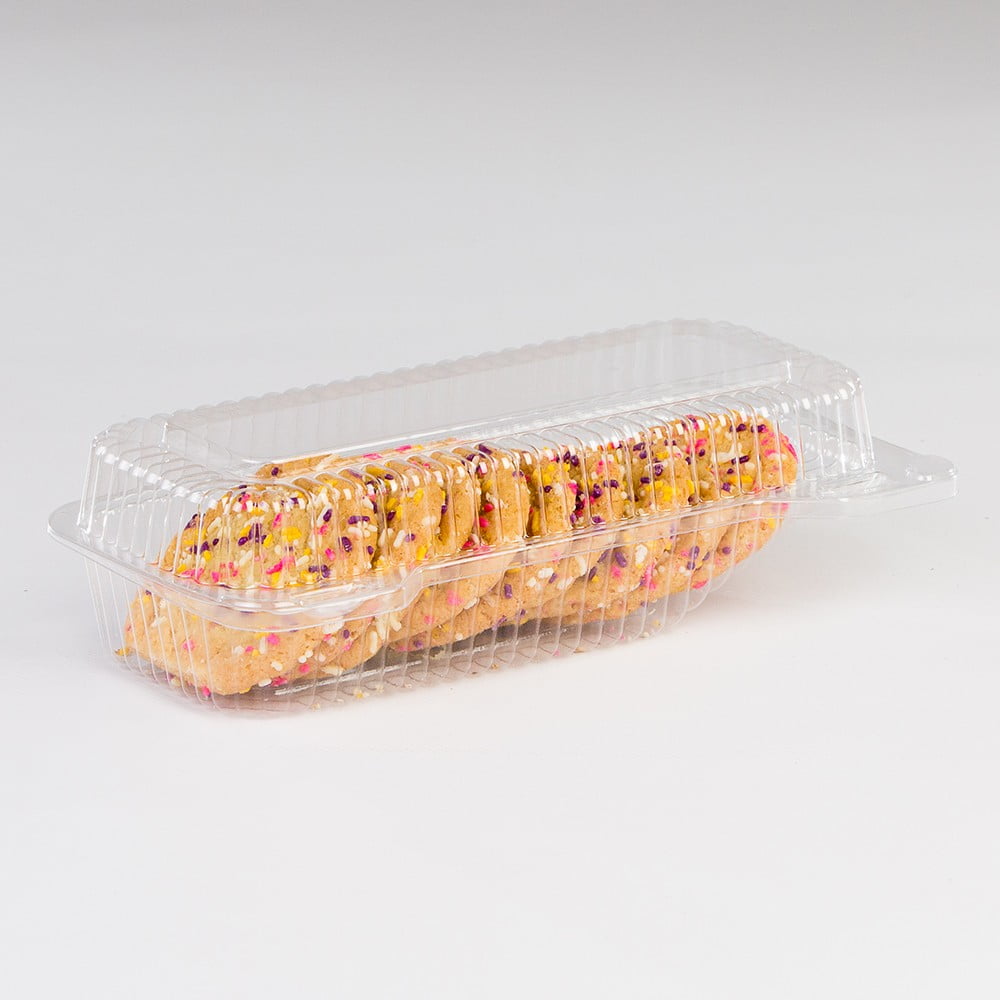 Detroit Forming LBH-944 Clear OPS Plastic Hinged Locking Food Container ...
