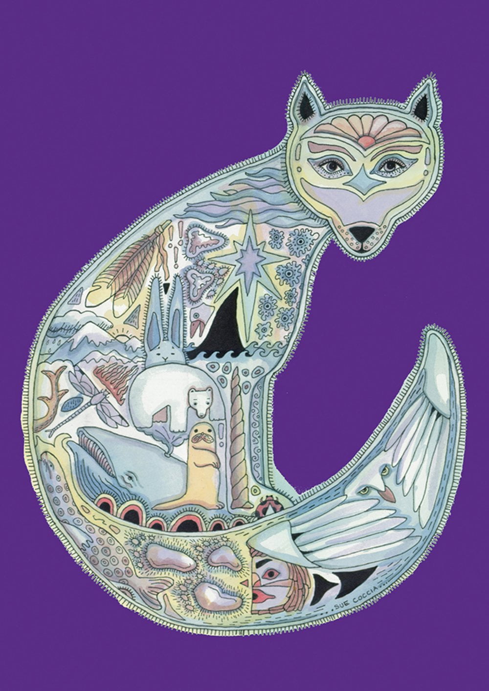Toland Home Garden Animal Spirits- Wolf Indigenous Wolf Flag Double ...
