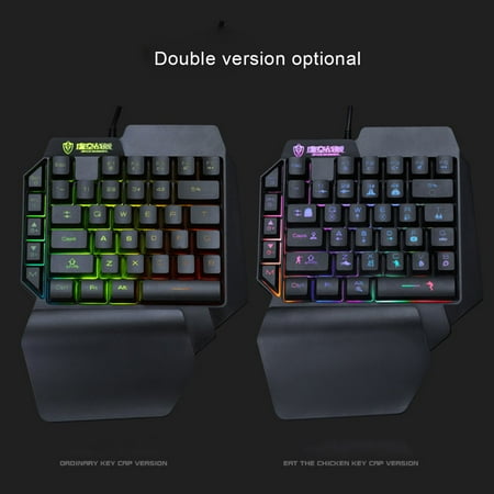 Keyboard One Handed 35 Key Mechanical Gaming Keyboard Backlit Portable ...