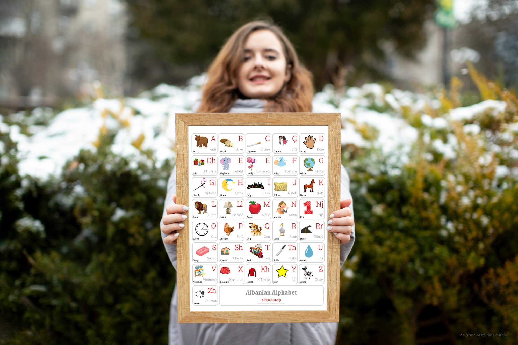 Albanian Alphabet Poster with English Translations & Language Letters ...