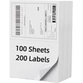 Blank printable label sheets, each sheet with 10 labels, white (250 ...