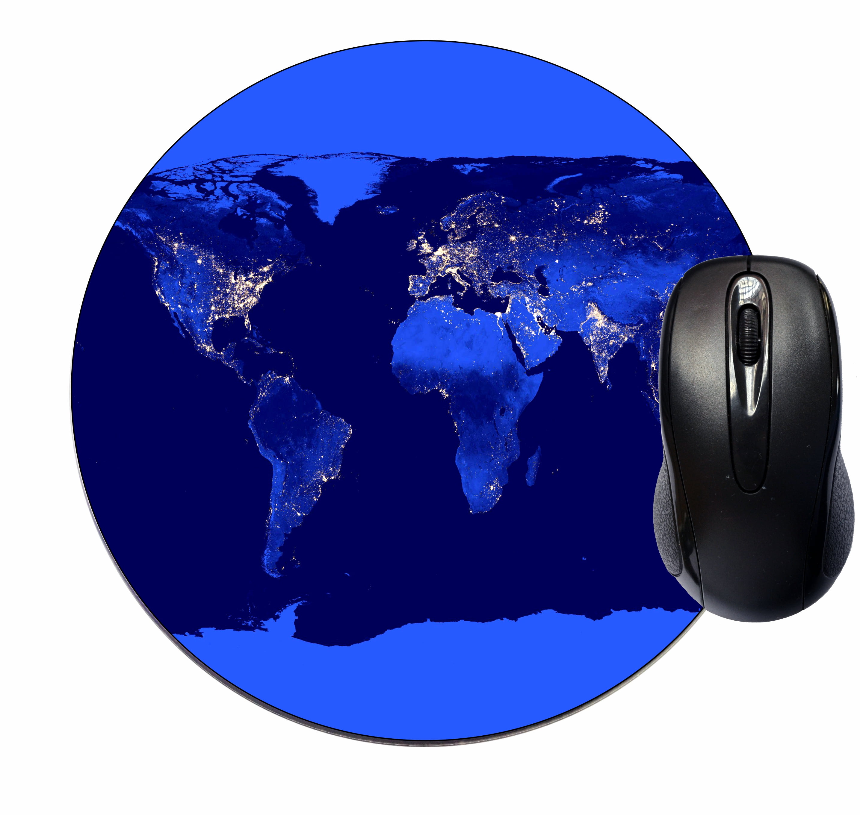 Mouse Mat Pad - Mousepad Cute Desk Round Circle Mousemat - Mousepad Map ...