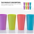 Color Plastic Drinking Cups,Casewin 12pcs Reusable Stacking Plastic Cup ...