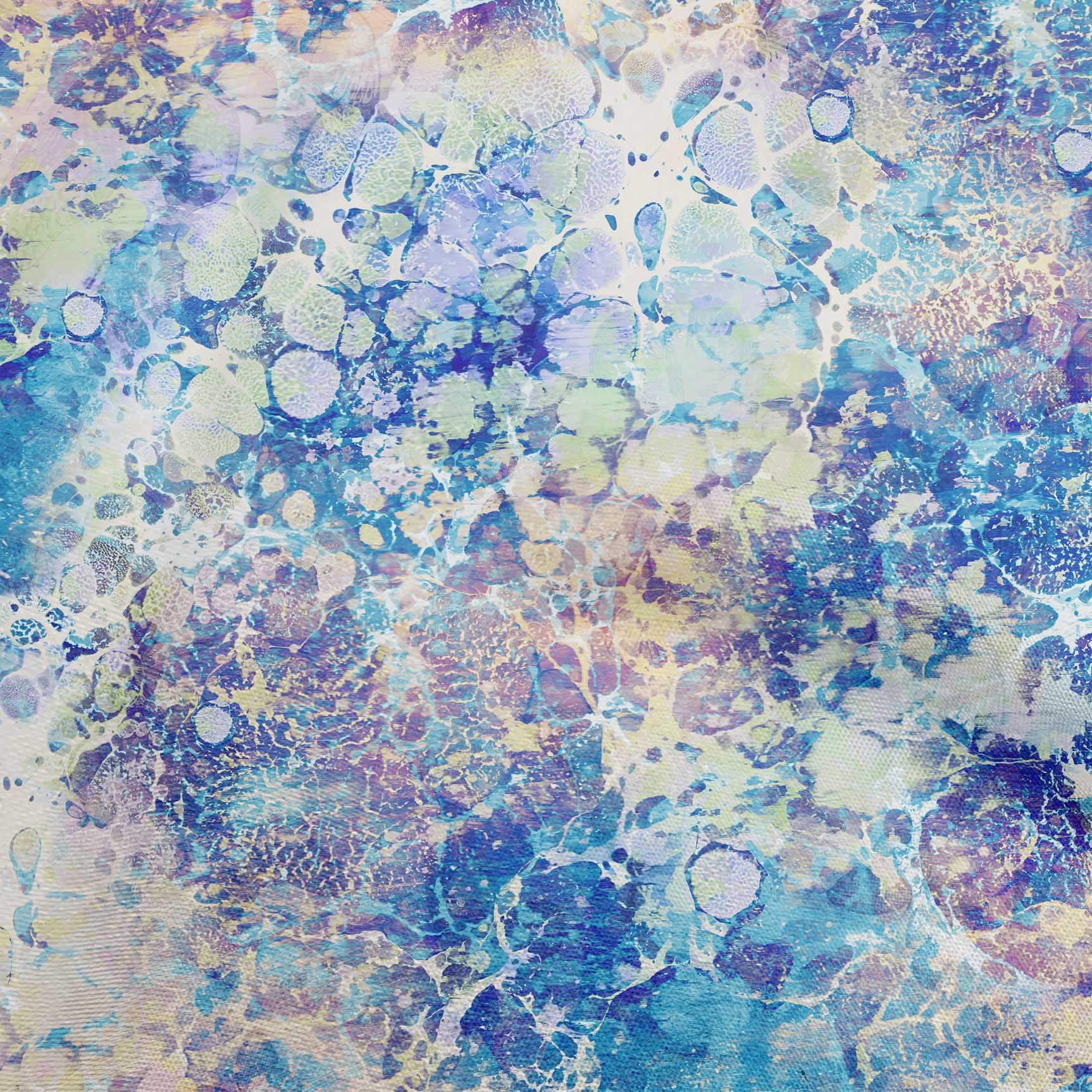 oneOone Cotton Silk Sky Blue Fabric Watercolor Diy Clothing Quilting ...
