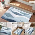 2x3 Ft Entryway Area Rug, Blue Aqua Ombre Stripe Kitchen Rug Runner ...