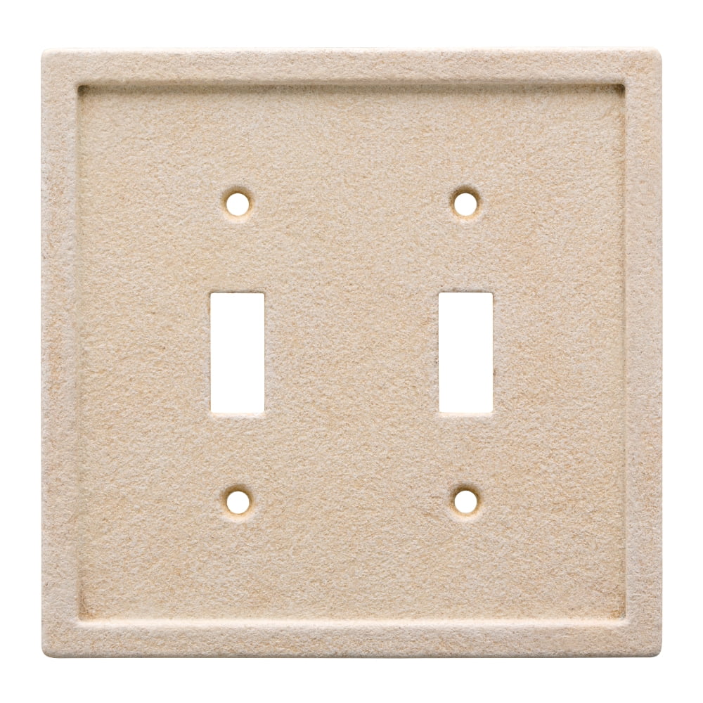 Franklin Brass Tile Double Switch Wall Plate in Light Sand - Walmart.com