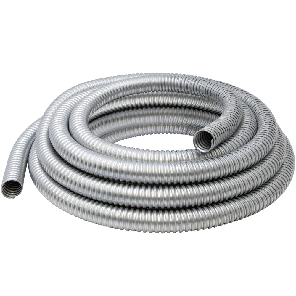 Maxxima ¾ in. x 25 ft. Galvanized Steel Flexible Conduit, Greenfield ...