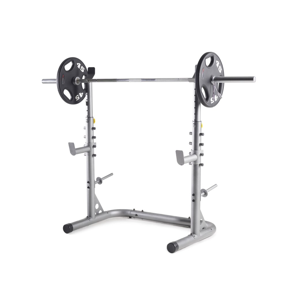 Weider XRS 20 Olympic Squat Rack with Adjustable Safety Spotters and ...