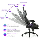 Goplus Massage Gaming Adjustable Reclining Racing Chair for Adults w ...