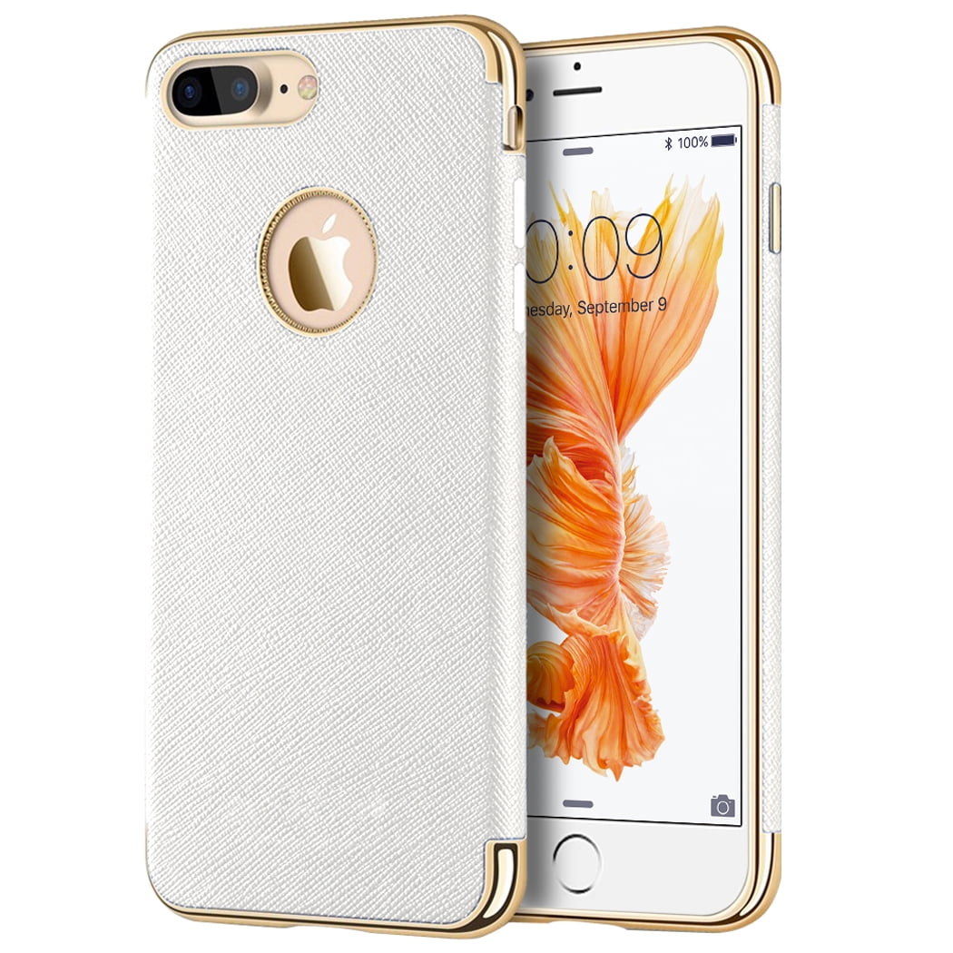 Apple Iphone 7 Plus Saffiano Luxury Tpu Case W/ Electroplated Frame ...