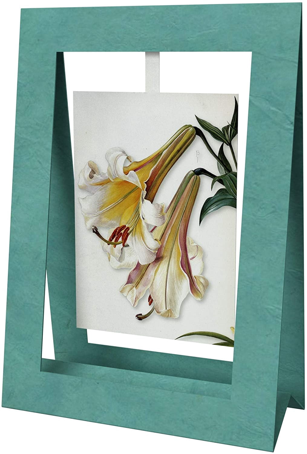 Mini Swing ,2 LilliesElegant Blank Greeting Cards with Floral Designs ...