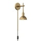 Nathan James Tamlin Brass Wall Mounted Sconce 1-Light Fixture with ...