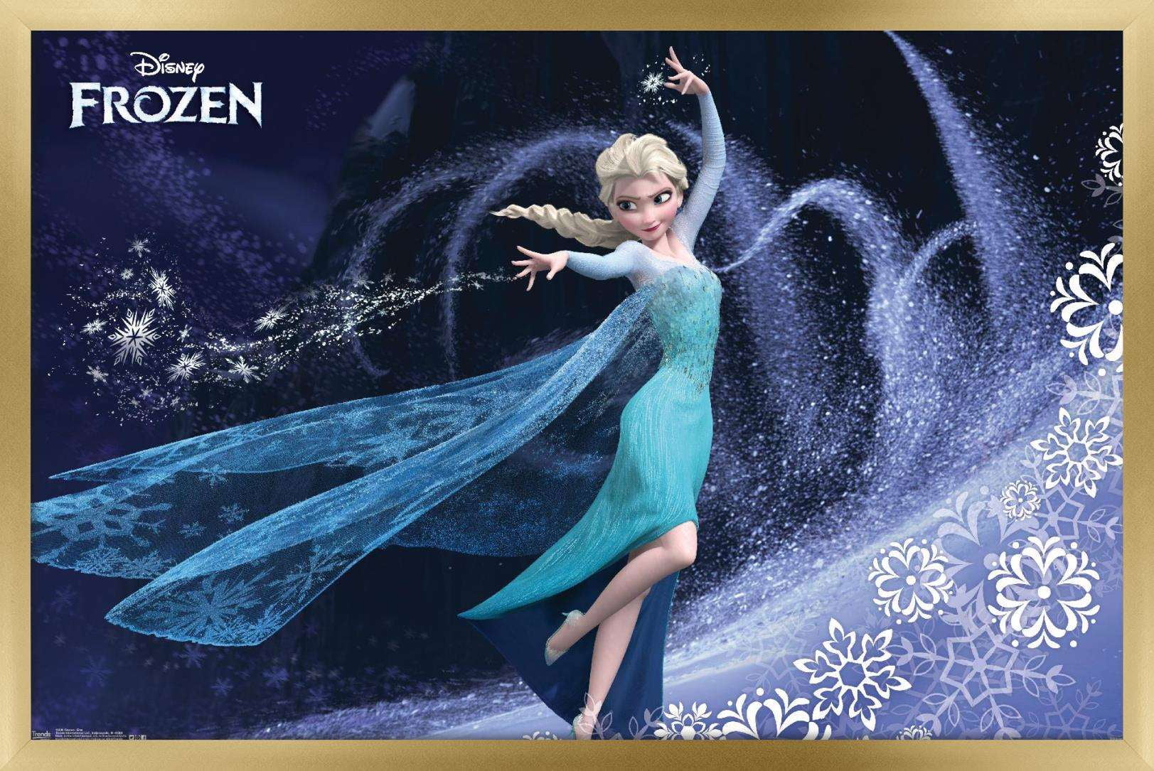 Disney Frozen - Elsa Wall Poster, 14.725" x 22.375", Framed - Walmart.com