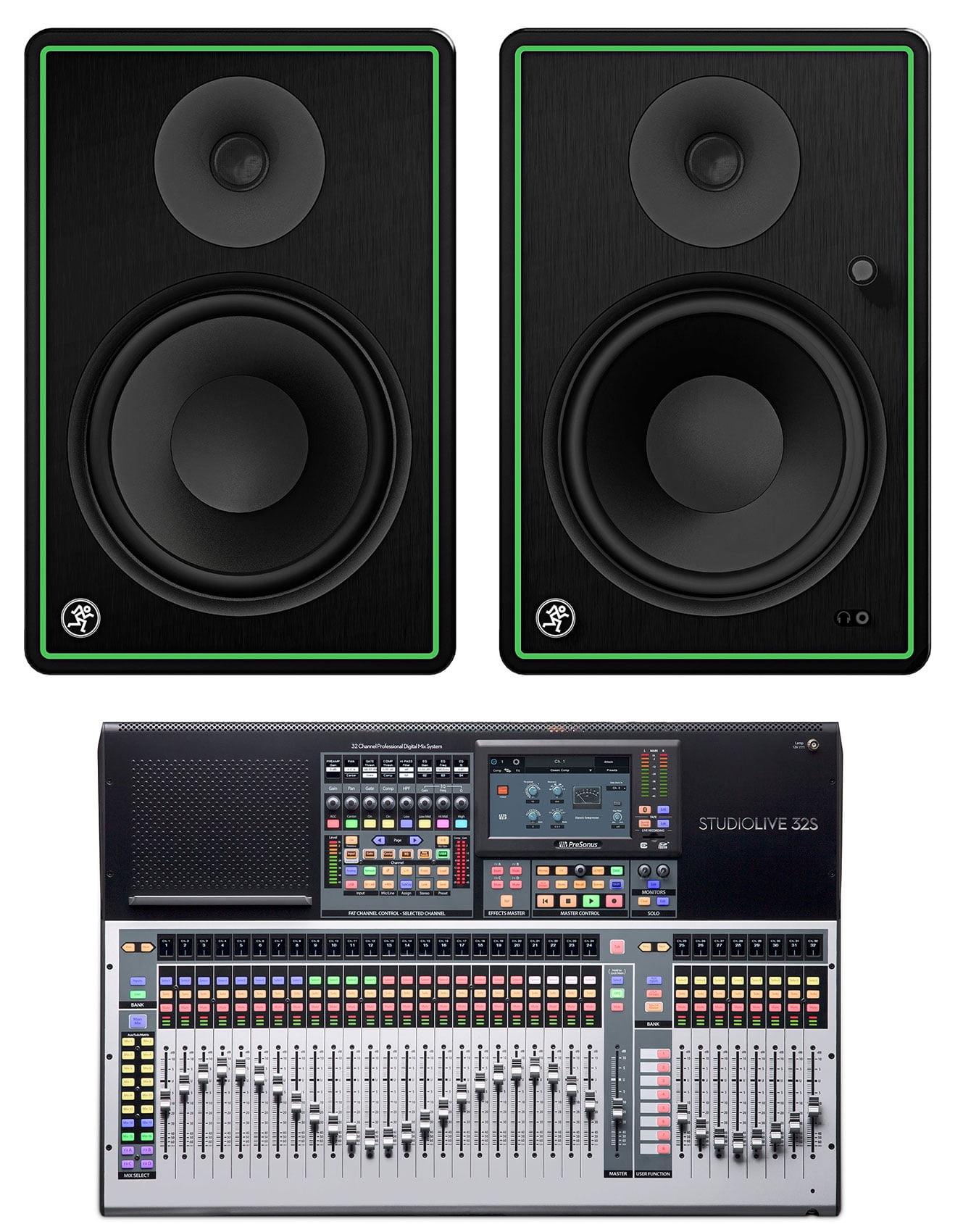 Presonus STUDIOLIVE 32S 32-Channel/22-Bus Digital Mixer + Mackie Studio ...
