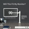VIVO White Single Adjustable VESA LCD Monitor Desk Mount Stand ...