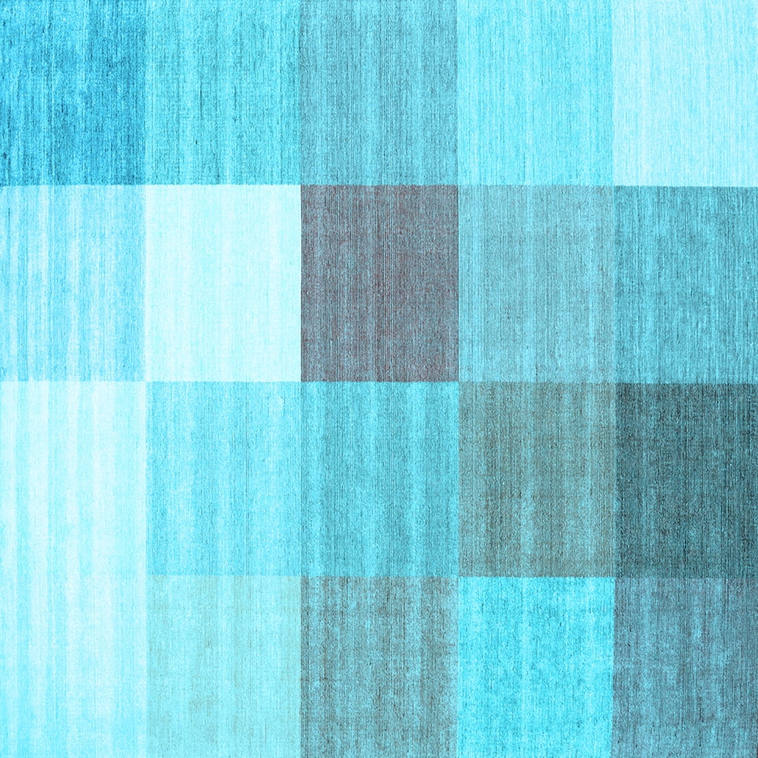 Ahgly Company Indoor Square Checkered Light Blue Modern Area Rugs, 6 ...