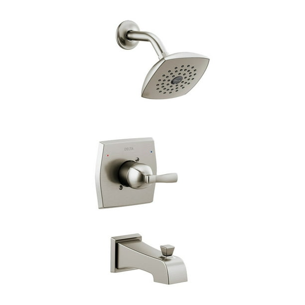 Delta Monitor Flynn 1-Handle Stainless Steel Tub and Shower Faucet ...