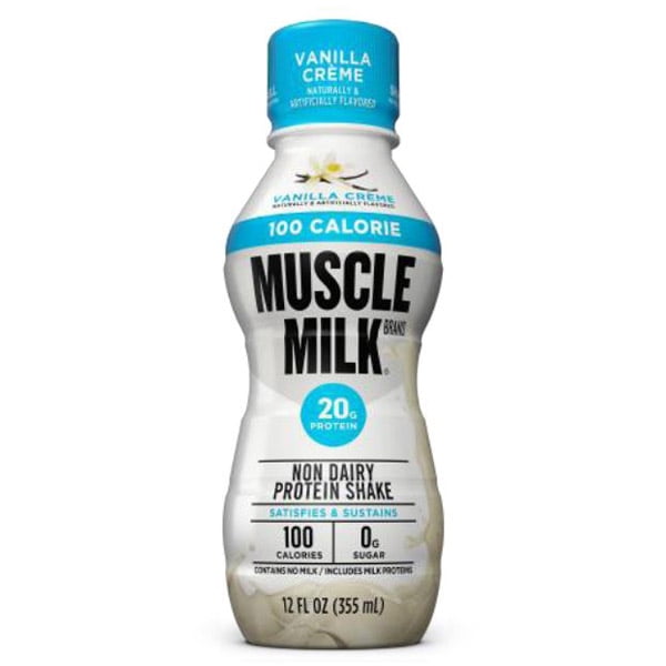 Muscle Milk Vanilla 100 Calorie Nutrition Shake 12 oz Plastic Bottles ...