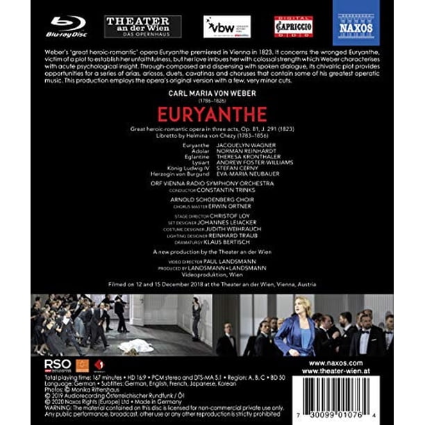 Weber: Euryanthe [Blu-ray] [Region Free] - Walmart.ca