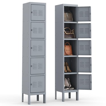 "MIIIKO Metal Locker for Dorm, Staff, 71"" High Steel Storage Cabinet ...