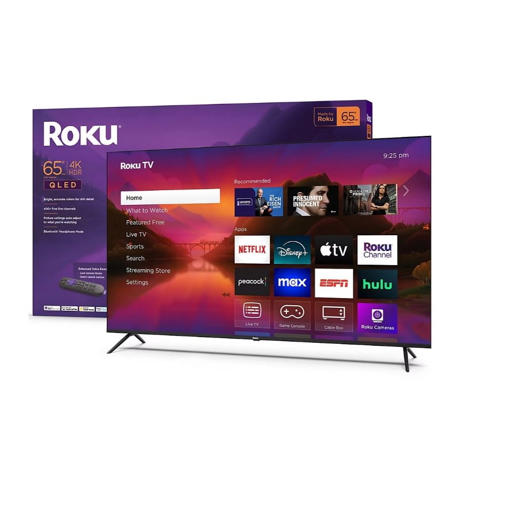 Restored Roku 65" Class Plus Series 4K QLED Mini-LED Smart RokuTV (2025 ...