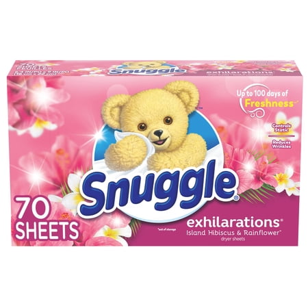 Snuggle Exhilarations Fabric Conditioner Dryer Sheets, Island Hibiscus ...