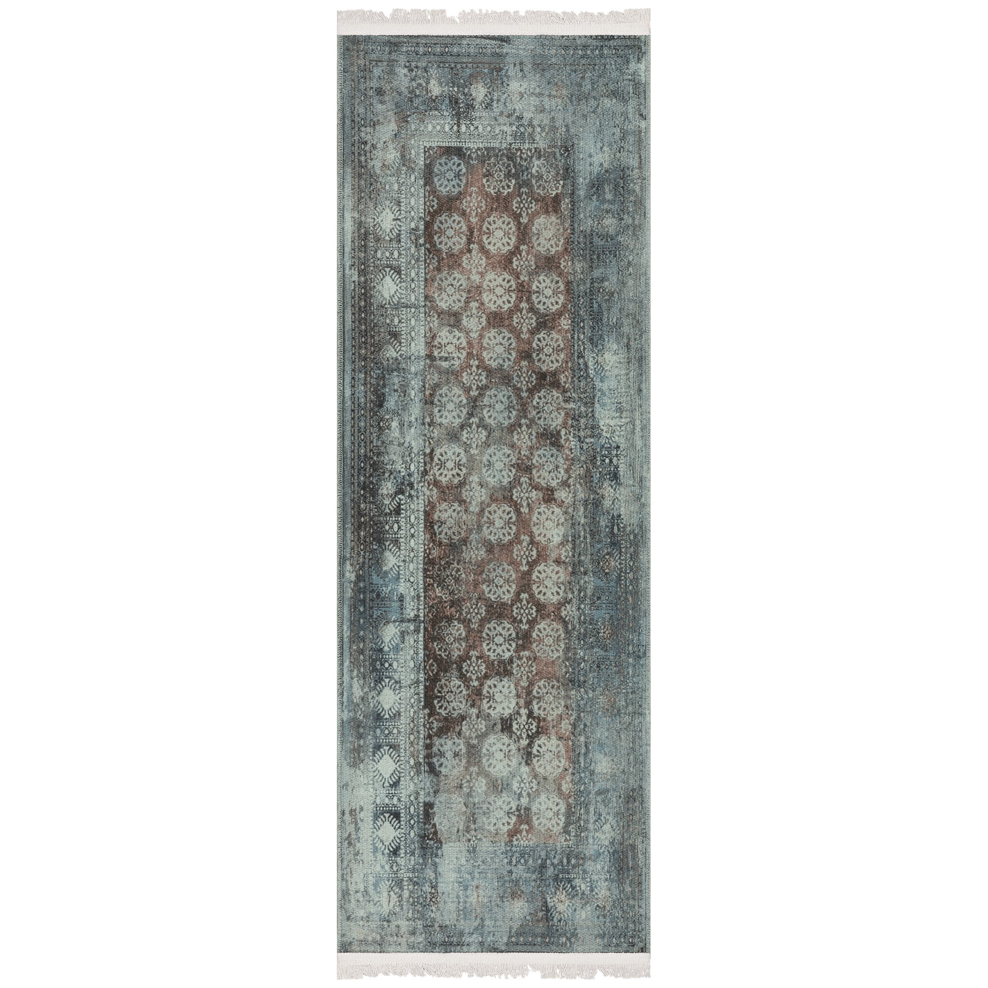 Ottomanson Machine Washable Cotton 2x5 Flatweave Runner Rug for Bedroom ...