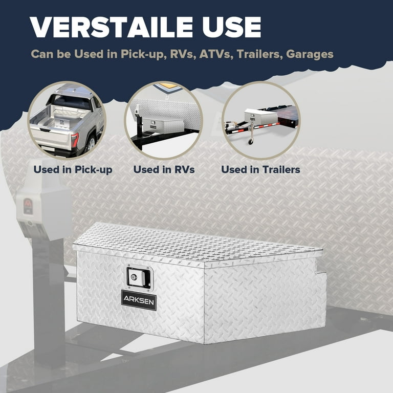 Trailer Boxes For Tongue 39" Aluminum Diamond Plate Trailer Tongue Tool ...