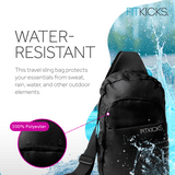 FITKICKS Hideaway Packable Sling Lightweight Crossbody Bag, Black (Unisex) - Walmart.com
