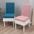 Chair Covers For Dining Set Of 2/4,Elastic Corn Plaid Chair Covers With ...