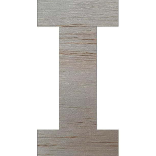 Wooden Block Letters, Unfinished 18'' Rockwell I, Craft - Walmart.com