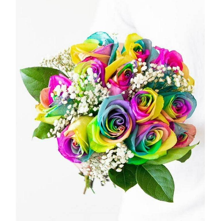 Rainbow Roses Bouquet