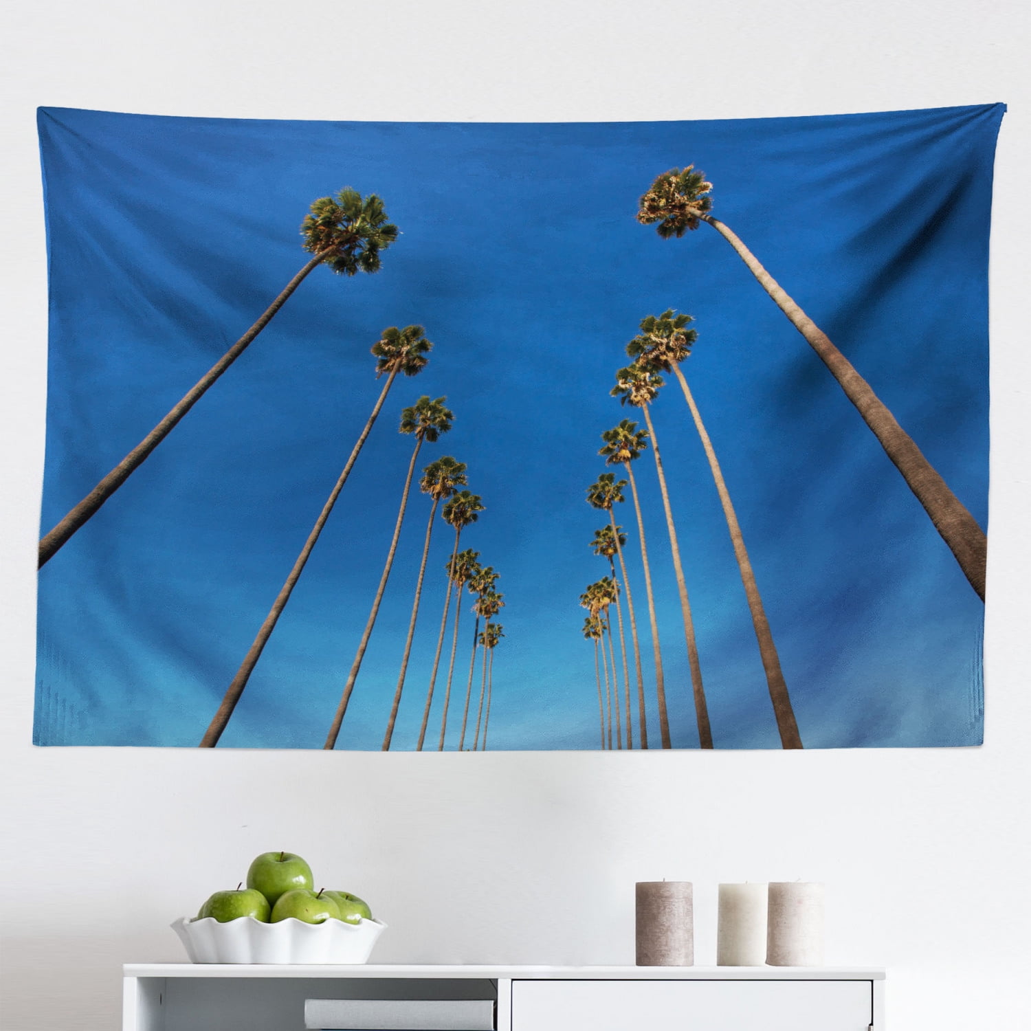 Palm Tree Tapestry, Trees in Sunlights Tranquility in Tropical Nature ...