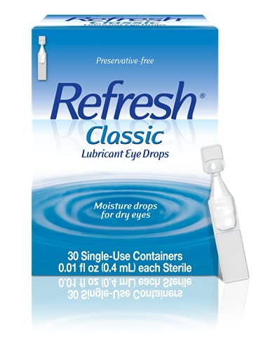 Refresh Classic Lubricant Eye Drops, Preservative-Free, 0.01 Fl Oz ...