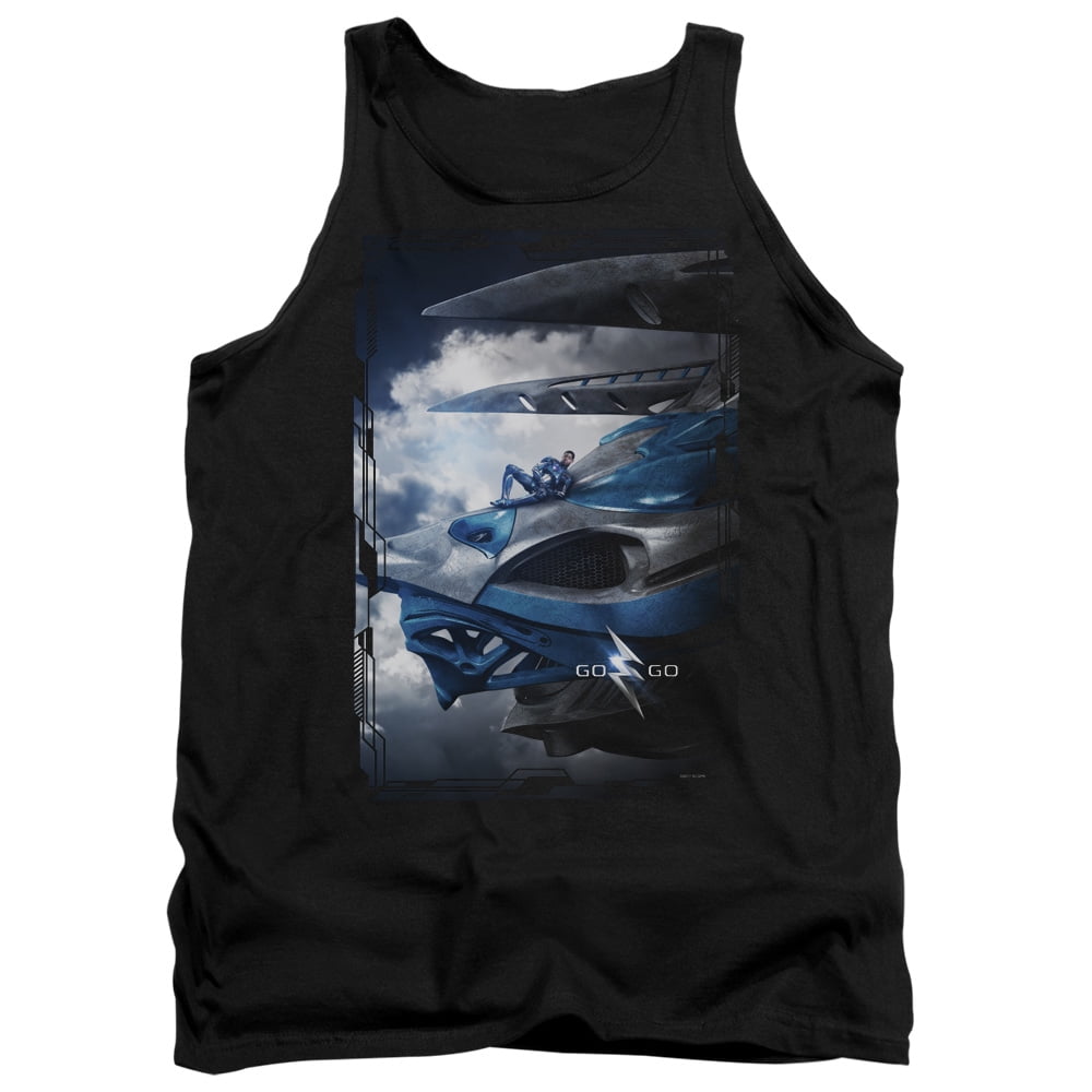 Power Rangers Blue Zord Poster Adult Tank Top Black - Walmart.com