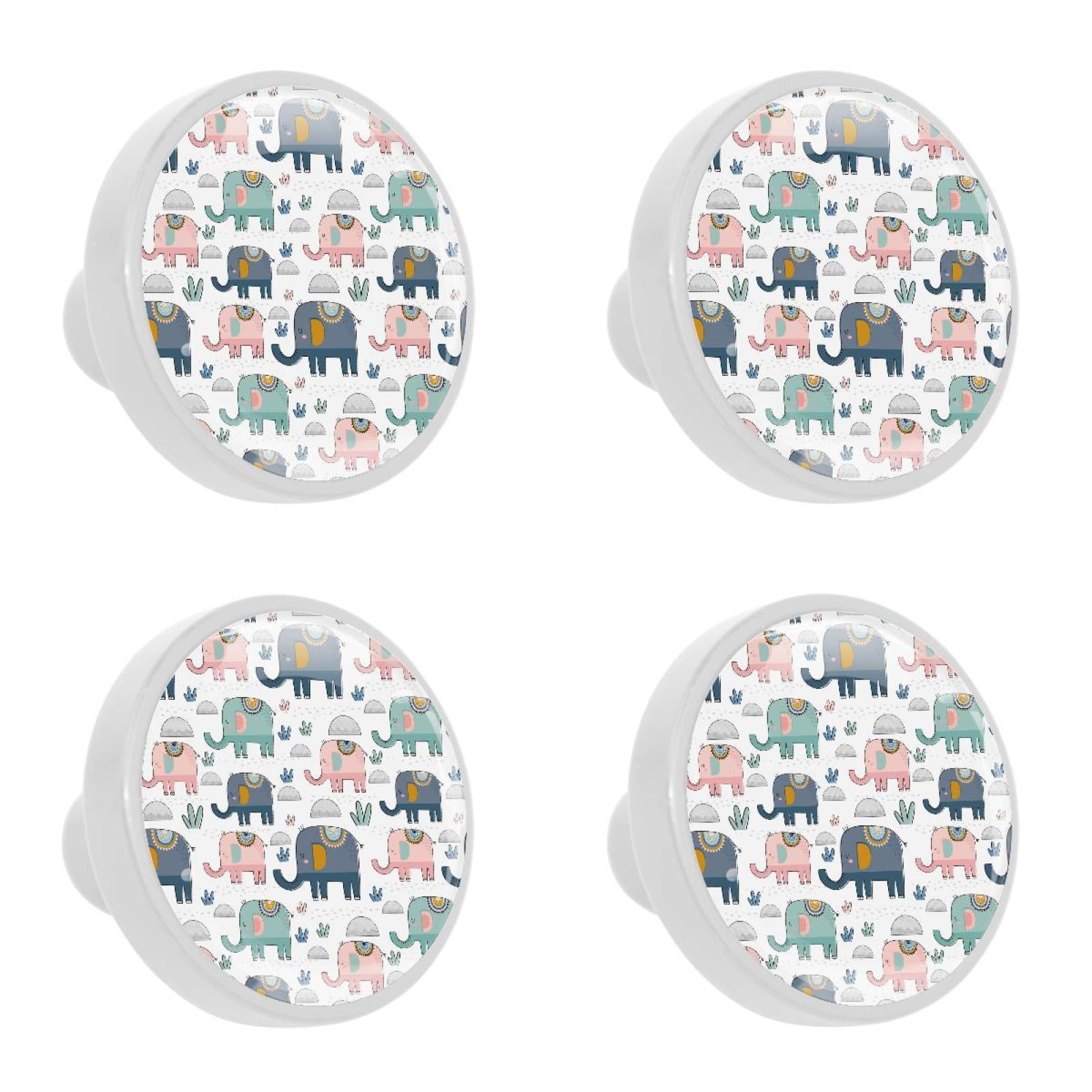 4 Pcs Elephant Knobs for Kitchen Cabinet Cupboard Dresser Bookcase ...