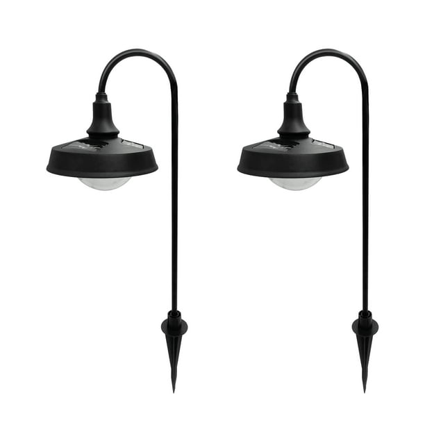 Better Homes & Gardens Solar Powered Matte Black Metal Landscape LED ...