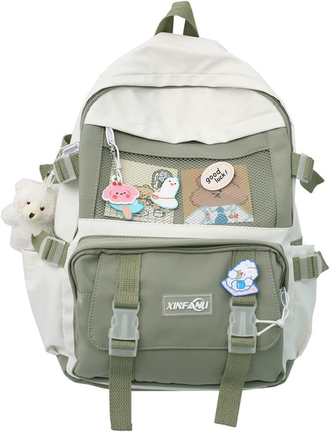 Kawaii Cute Backpack with Bear Pendant - Back To School Supplies ...