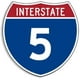 Interstate 5 Freeway Sign Shaped Bumper 3M Reflective sticker ...