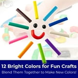 Eucatus Soft Non-Toxic Colored Modeling Clay Sticks, 12 Pack Set ...