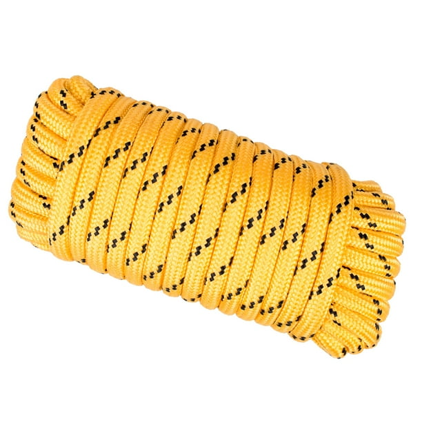 1/2 in. x 50 lbs. Polypropylene Diamond Braid Rope Yellow Multicolor ...