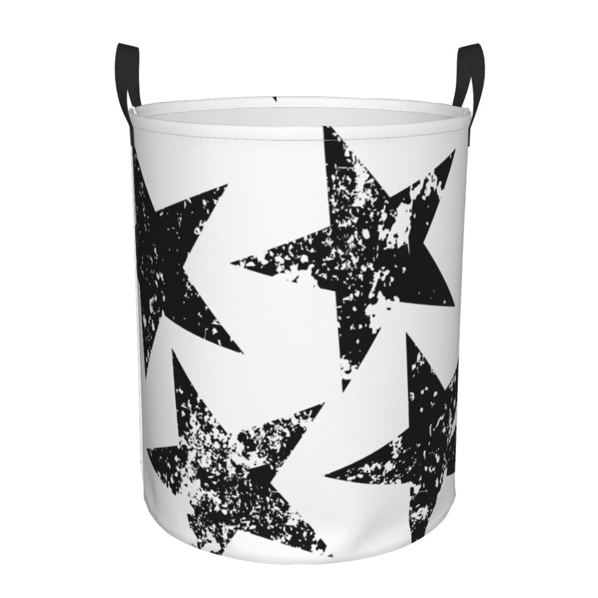 XMXY Round Laundry Basket Organizer, Stars Distressed Distress ...