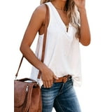 UVN Women's V Neck Sleeveless Summer Tank Tops - Loose, Casual, Basic T ...